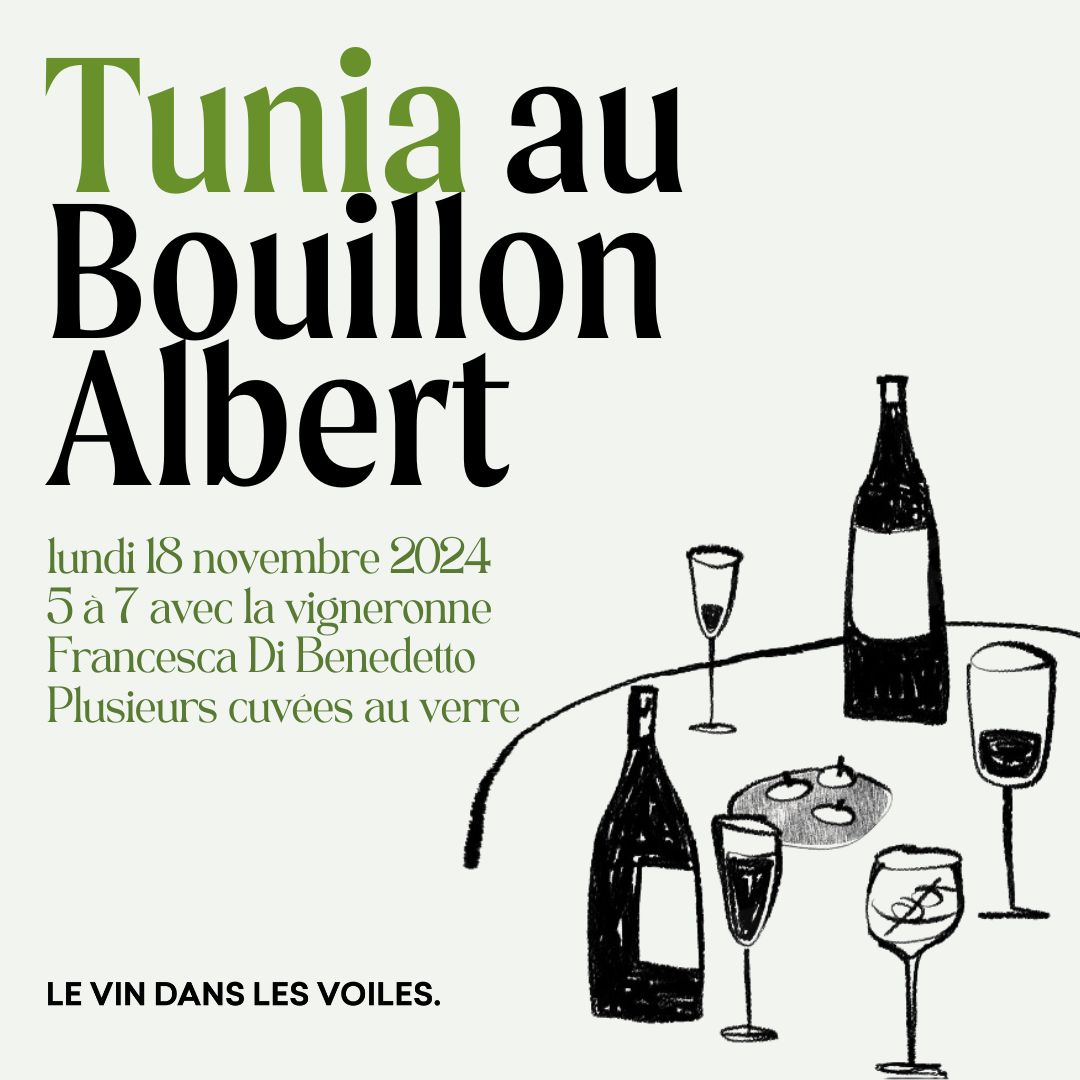 5 à 7 au Bouillon Albert avec Tunia – Le vin dans les voiles